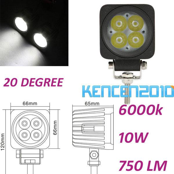 Find 2X 10W Cree LED Work Light Offroad Spot Beam Lamp Offroad Truck ...