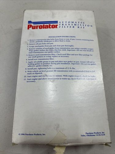 Find One Purolator Transmission Filter with Gasket P1183 in Original ...