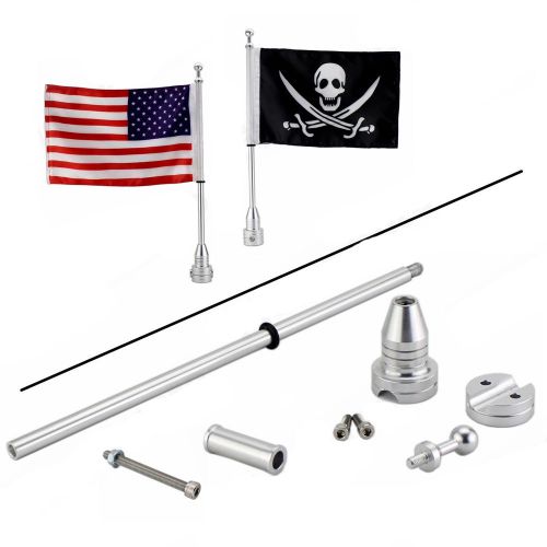Sell Skull Pirate Flag USA US Flag Rear Flag Pole Bike Luggage Rack ...