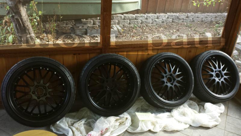 Sell AXIS Super PENTA MATTE BLACK Rims WITH Tires 20 inch STAGGERED in ...