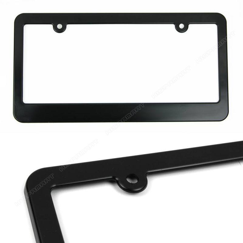 Sell 2pc Black Plastic License Frame Blank Plain with 2 holes in ...