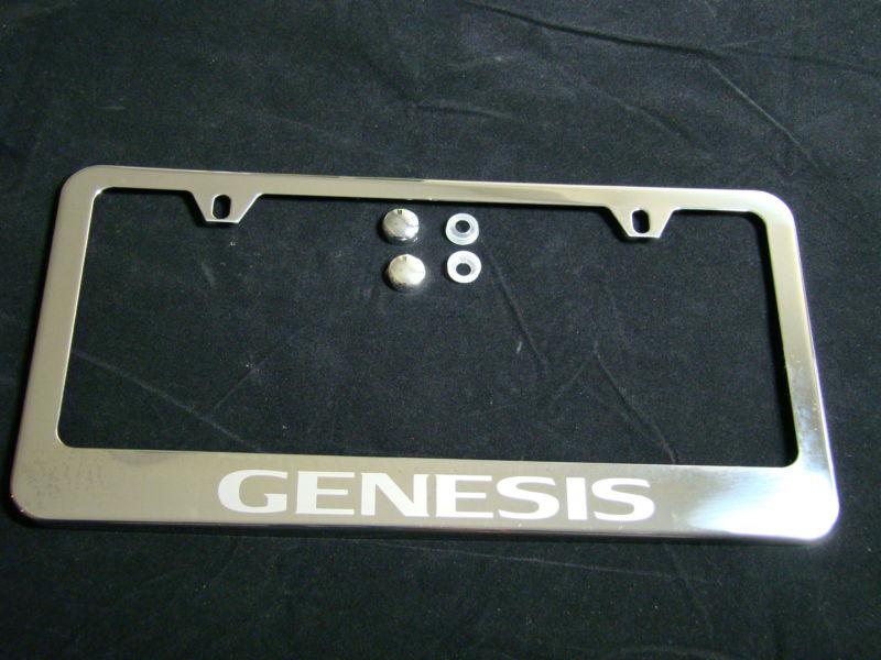 Sell HYUNDAI Genesis LICENSE PLATE FRAME STAINLESS STEEL CHROME in ...