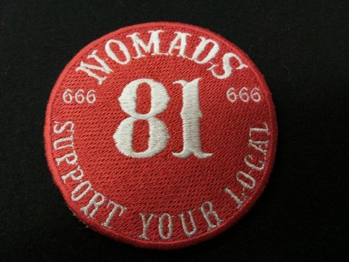 Purchase NOMADS 81 666 Supporter biker patch Red and White support ...