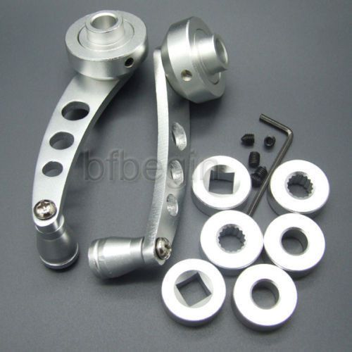 Purchase 2x Car Truck Silver Chrome Billet Window Winder Pickup Manual ...