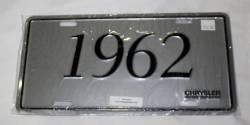 Purchase NEW Mopar 1962 Model Year License Plate in Coon Valley ...