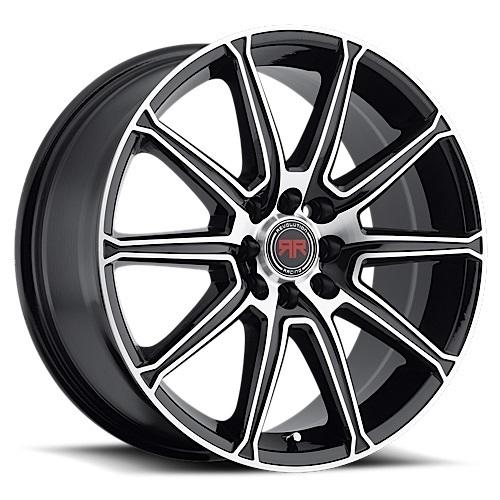Purchase SET OF 4 17" REVOLUTION RACING WHEELS 5X100/114 BLACK MACHINED ...