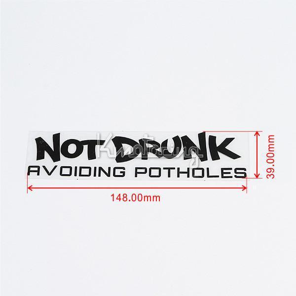 Purchase Black *Not drunk" avoiding potholes sticker vinyl Fun turbo ...