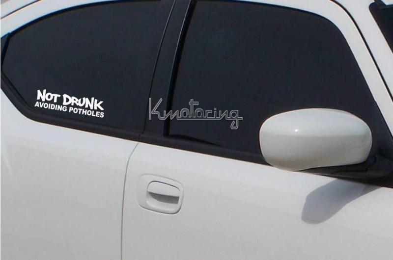Purchase Black *Not drunk" avoiding potholes sticker vinyl Fun turbo ...