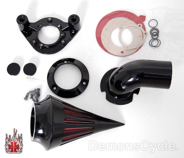 Purchase BLACK SPIKE AIR CLEANER CARB COVER INTAKE FITS HARLEY ...