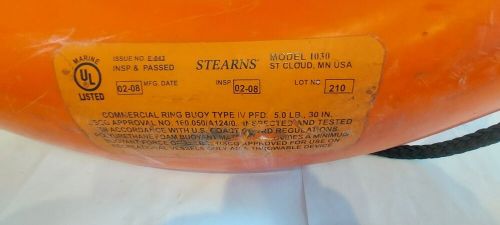 Buy Stearns USCG Approved Marine Hard Shell Life Ring Bouy Type PFD 30 ...