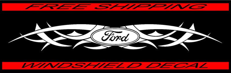 Buy FORD WINDSHIELD DECAL STICKER WHITE RACING EXPLORER MUSTANG TAURUS ...