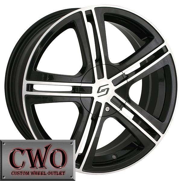 Find 16 Black Sacchi S62 Rims 5x110/5x115 5 Lug HHR G6 Malibu Grand Am ...
