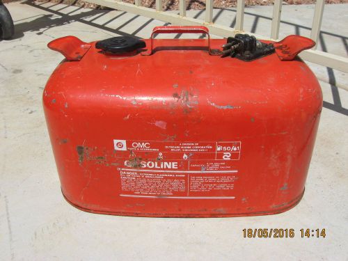 Find OMC Marine Outboard 6 Gallon Metal Fuel Gas Tank with Fuel Gauge ...