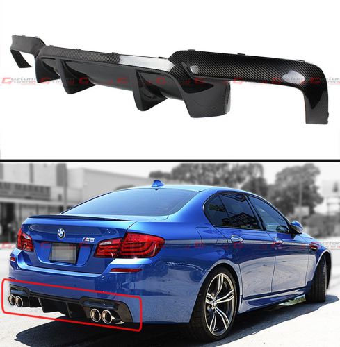Find 2011-2016 BMW F10 5 Series 535i 528i Carbon Fiber Rear Bumper ...