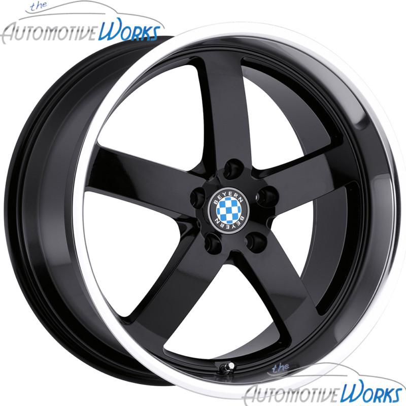 Find 18x8.5 Beyern Rapp 5x120 +40mm Gloss Black Mirror Rims Wheels Inch ...