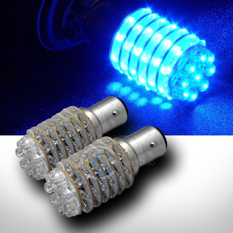 Find 2pc Blue 1157 Bay15d 7-Layer 63 LED Front Turn Signal Light Bulbs ...