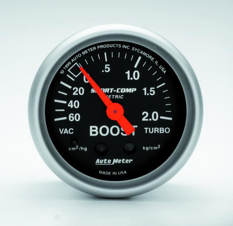 Find Auto Meter 3303-J Sport-Comp; Mechanical Metric Boost/Vacuum Gauge ...