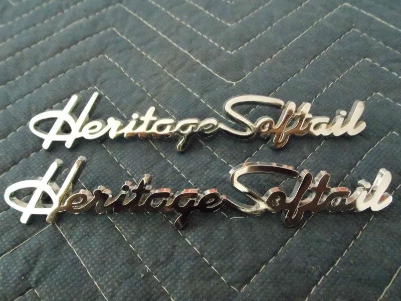 Find Harley " Heritage Softail " Script Front Fender Emblems / Badges ...