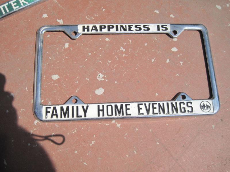 Sell NOS Happiness is Family Home Evenings license plate frame car ...