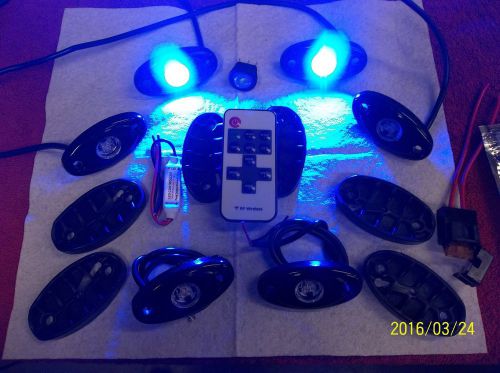 Sell BLUE CREE LED BOAT DECK X 6 LIGHT KIT USA SELLER DIMMER BASS BOAT ...