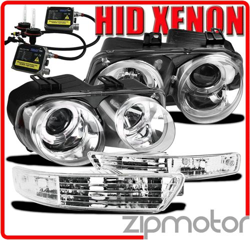 Sell 1998-2001 ACURA INTEGRA HALO JDM PROJECTOR HEAD LIGHT+BUMPER+6000K ...