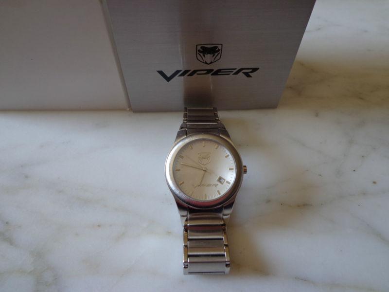 Sell RARE MENS DODGE VIPER WRIST WATCH W/DATE BY EUROPA MOPAR NEW BOXED ...