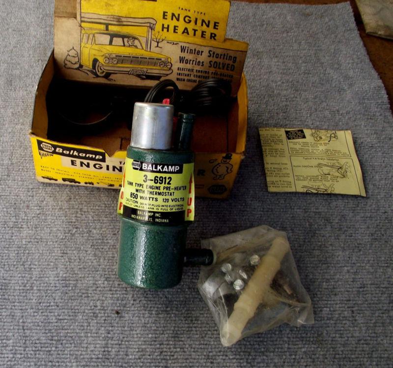 Sell Vintage (1961?) cold weather engine heater NOS! Complete! Balkamp ...