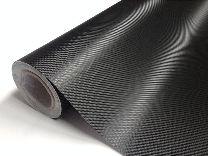 Sell 5 FT X 5 FT 60" BLACK 3D CARBON FIBER VINYL SHEET TEXTURED BEST ...