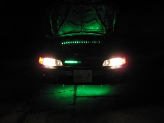 Sell Green 50CM 48LED Neon Knight Rider Car Grille Flash Strobe Scanner ...