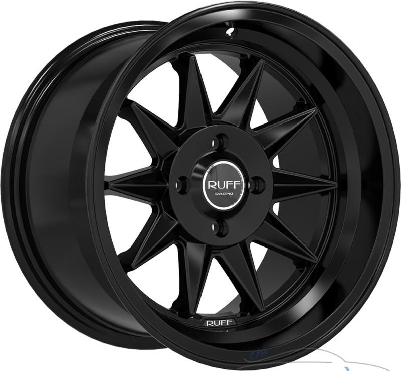 Sell 15x8.5 Ruff R358 4x100 +17mm Satin Black Rims Wheels Inch 15" in ...