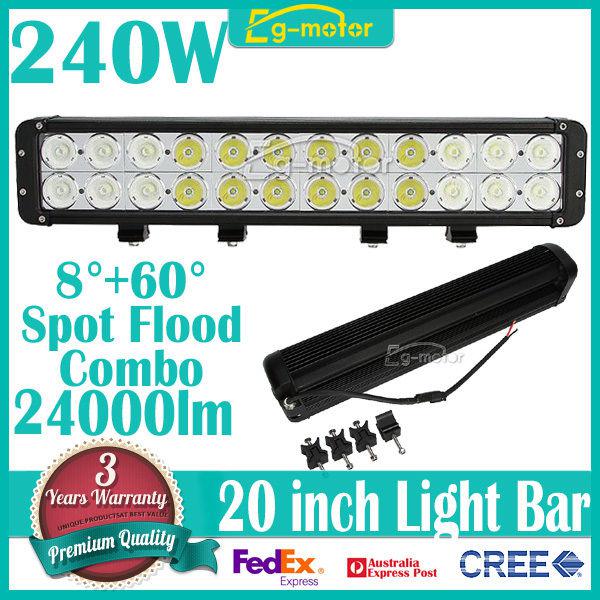 Purchase 240W 20 inch CREE Spot Flood Combo Beam LIGHT BAR Trailer Off-road 4WD CAR TRUCK in ...