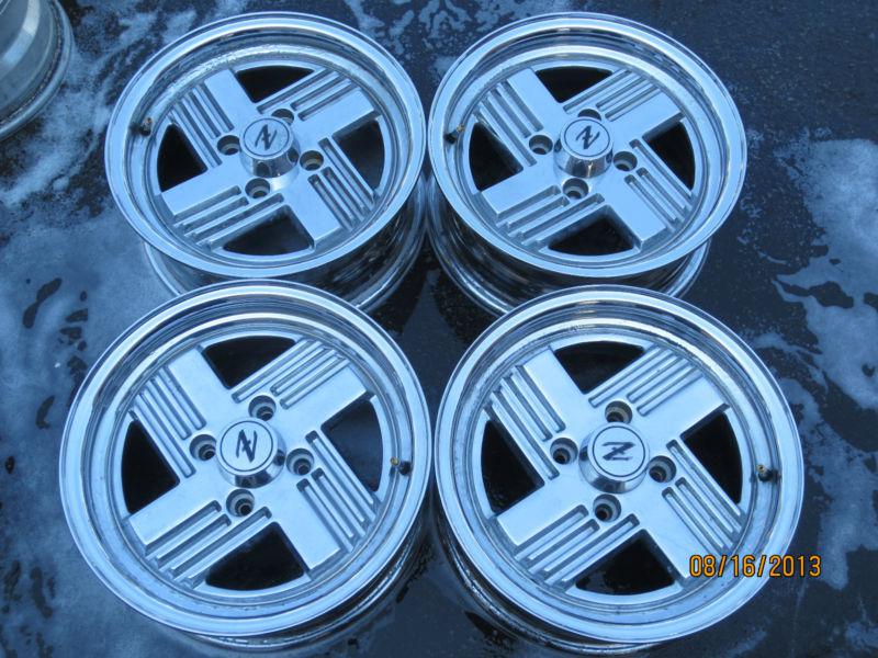Purchase 15" DATSUN 240z FACTORY WHEELS 510 280z 260z VERY RARE OLD ...