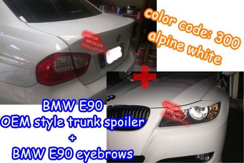 Purchase Painted COMBO BMW E90 3-series OEM type trunk spoiler + eye ...