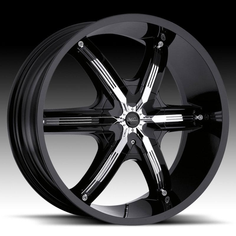 Purchase 24" Inch 6x5.5 6x4.5 Black Chrome Insert Wheels Rims Chevy ...