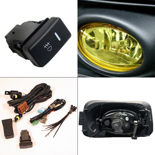 Buy 04-05 ACURA TSX PROJECTOR BLACK HEADLIGHTS+YELLOW FOG LIGHTS w ...