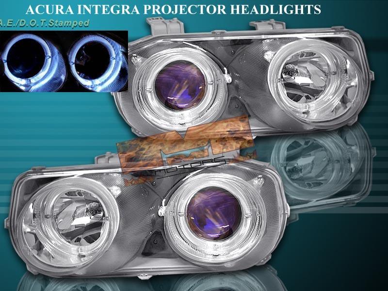 Buy 1998-2001 ACURA INTEGRA HEADLIGHTS CHROME 2 HALO 99 00 HEADLAMPS in ...