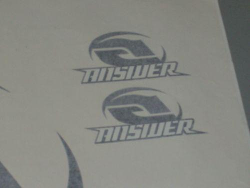 Buy ANSWER STICKER KIT DECAL BLACK TRUCK CAR WINDOW TRAILER MX ATV ...