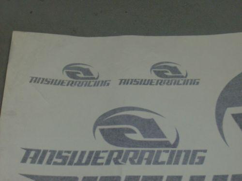Buy ANSWER STICKER KIT DECAL BLACK TRUCK CAR WINDOW TRAILER MX ATV ...