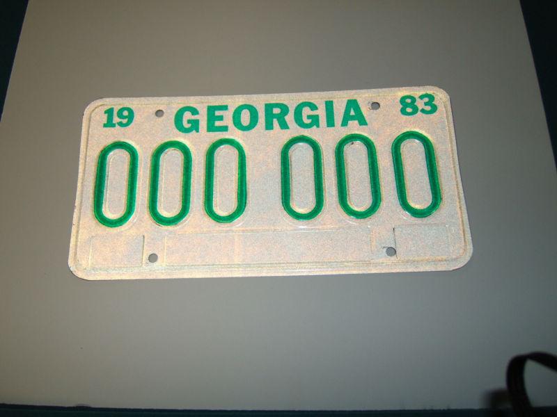 Find RARE VINTAGE GEORGIA 1983 LICENSE PLATE SAMPLE~SELDOM SEEN~LIKE ...