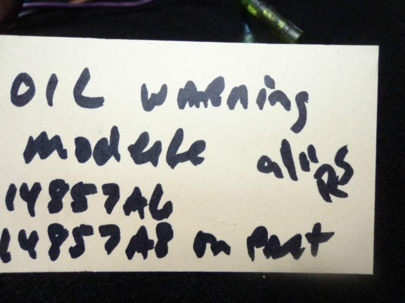 Find oil warning module#14857a8 Mercury Mariner 1991-1997 30-60 hp ...