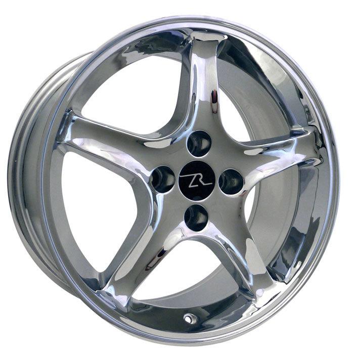 Sell Chrome Mustang ® Cobra R Wheels 4 lug 1987-1993 17x8, 17 Inch Rims ...