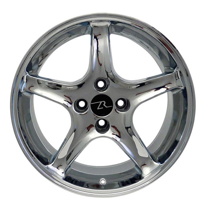 Sell Chrome Mustang ® Cobra R Wheels 4 lug 1987-1993 17x8, 17 Inch Rims ...