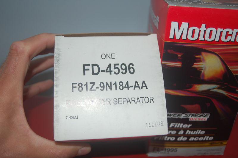 Sell Ford 7.3 Diesel Oil & Fuel Filter OEM Motorcraft FD-4596 & FL-1995 ...