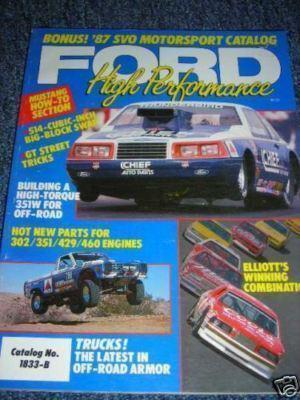 Sell 1987 FORD MUSTANG MOTORSPORT SVO HIGH PERFORMANCE BOOK in Not ...