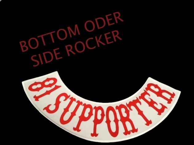 Sell RARE ROCKER Hells Support 81 Rocker Patch 81 Supporter BRM HARLEY ...