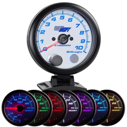 Purchase GlowShift White 7 Color 95mm On Dash Tacho Tachometer Gauge ...