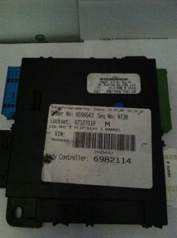 Purchase 2006 MINI COOPER S BODY CONTROL MODULE 6982114 BCM SMART KEY ...