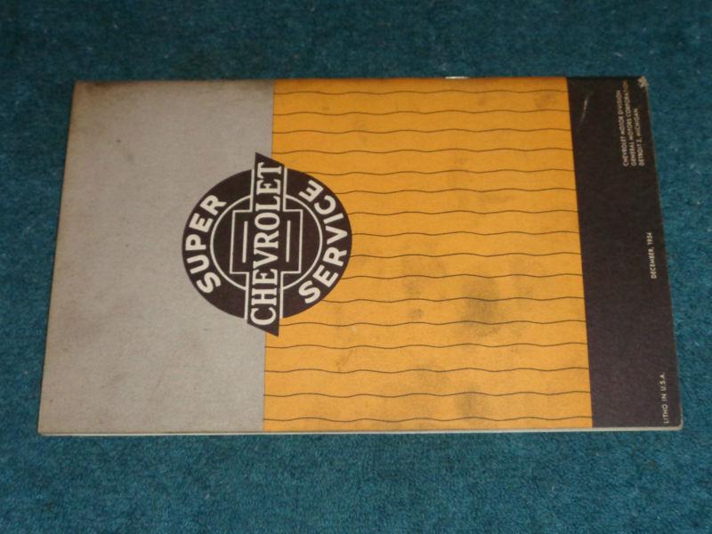 Purchase 1955 CHEVROLET CAR REAR END SHOP BOOKLET ORIGINAL SERVICE BOOK ...
