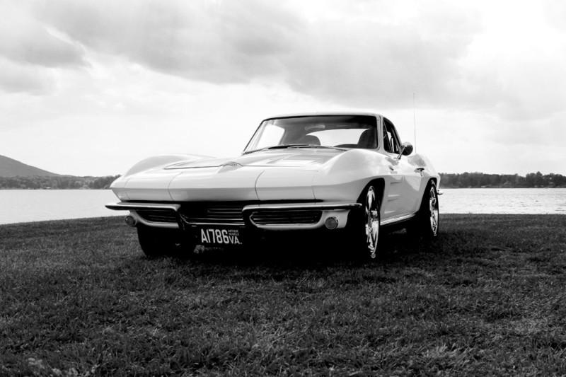Purchase Chevy Corvette Classic C2 HD Poster Muscle Car B&W Print ...