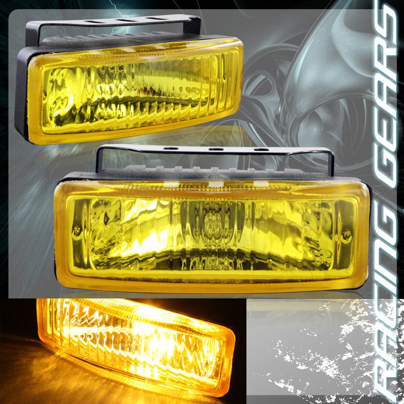 Buy JDM 5" x 1.75" Rectangle Yellow Lens Bumper Driving Fog Light Lamp ...